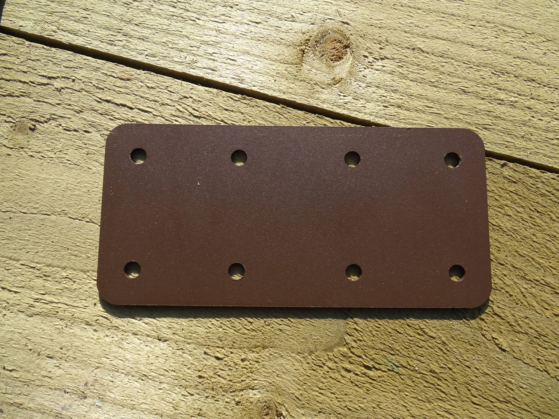 Brown Straight Fixing Bracket - 80mm x 170mm - Yorkshire Sleeper Sawmill
